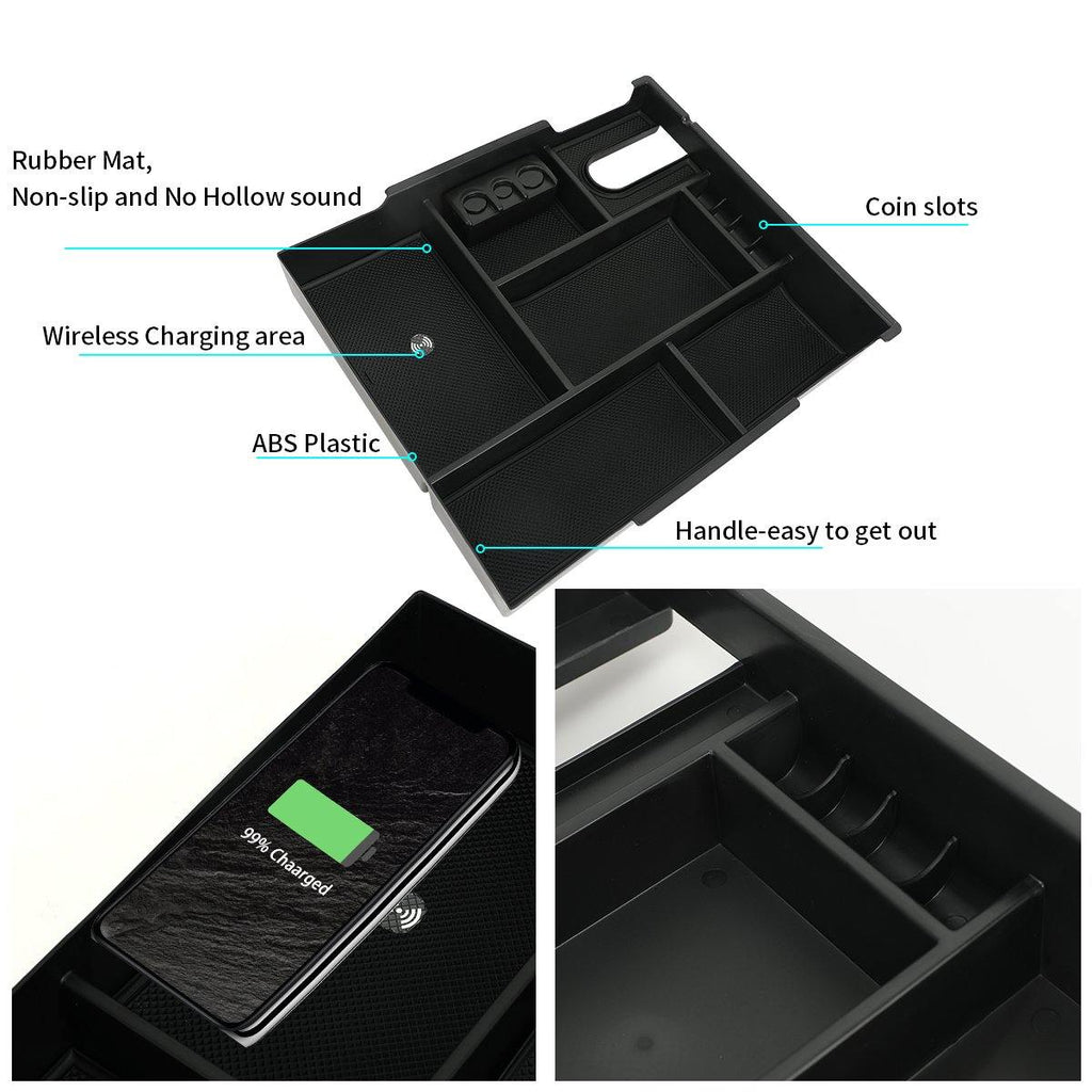 Wireless Charging Center Console Organizer Compatible with 2014-2020 ...