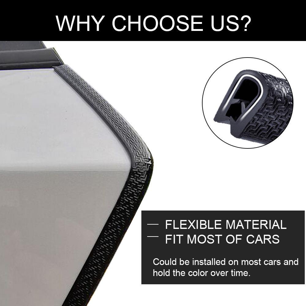 Car Door Edge Guards 32-4/5Ft(10M) Universal Fit Rubber U Shape Edge T ...