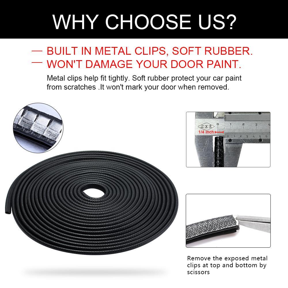 Car Door Edge Guards 32-4/5Ft(10M) Universal Fit Rubber U Shape Edge T ...